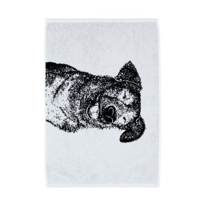 Finlayson Koira käsipyyhe 50x70 cm musta/valkoinen