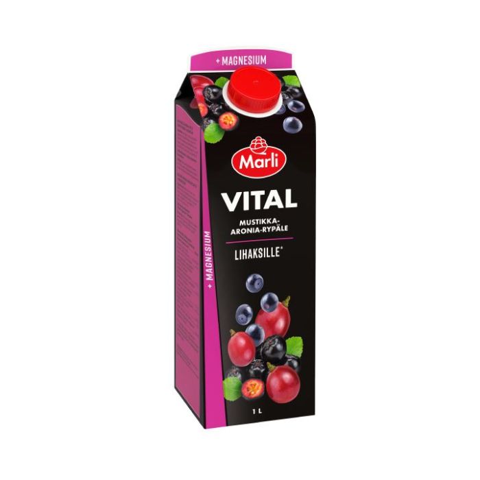 Marli Marli Vital 1L Mustikka-aronia-rypälemehujuoma + D&C vitamiinia ...