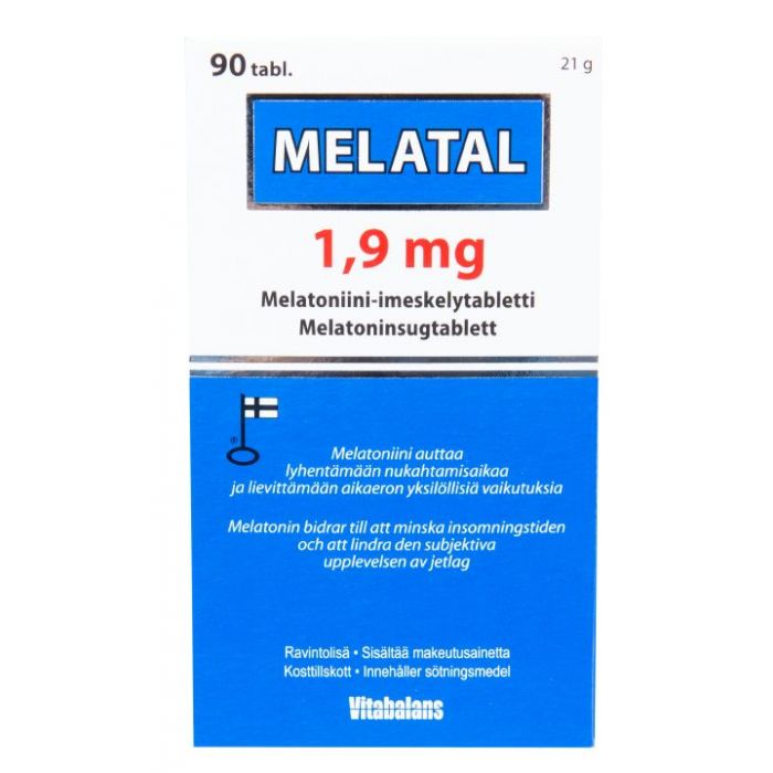 Melatal Melatal 1.9 mg melatoniini-imeskelytabletti 90 tabl.
