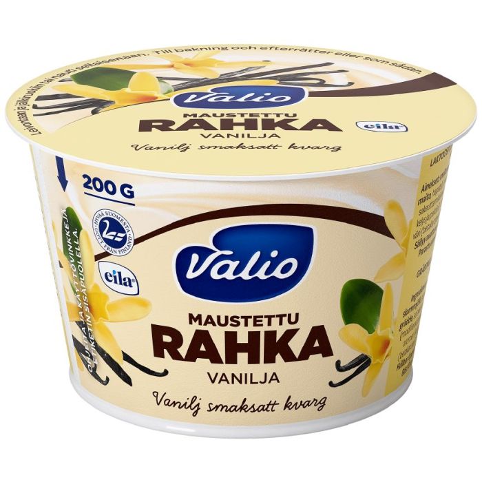 Valio Valio maustettu rahka 200 g vanilja laktoositon