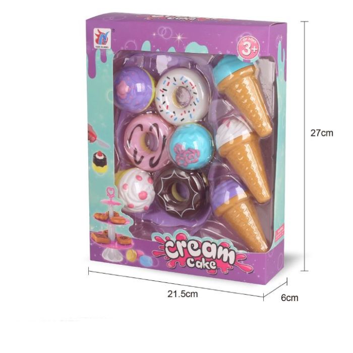 Nan Huang Cream Cake leikkiherkut + tarjotin