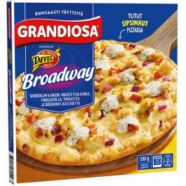 Grandiosa Grandiosa inspired by Taffel Broadway kiviuuni pakastepizza 330g