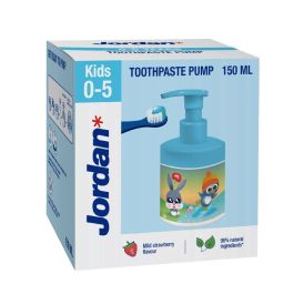 Jordan Jordan Kids 0-5-v lasten hammastahna pumppupullo Mild strawberry ...