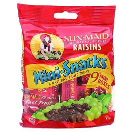 Sun-Maid Sun-Maid 9x14g Mini-Snacks Raisins, Mini-Snacks rusioita 9 ...
