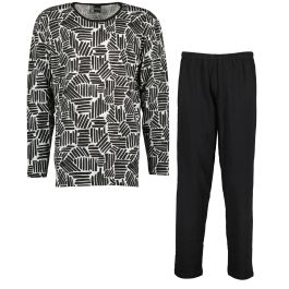 Ratia Miesten pyjama Haveri, harmaa/musta