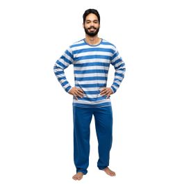 Ratia Miesten pyjama Raita, sininen/vaaleansininen